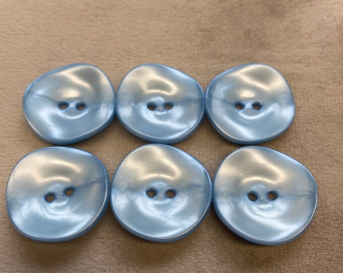 Pearly Buttons Light Blue Satin Finish 24mm a Set of 6 - Etsy