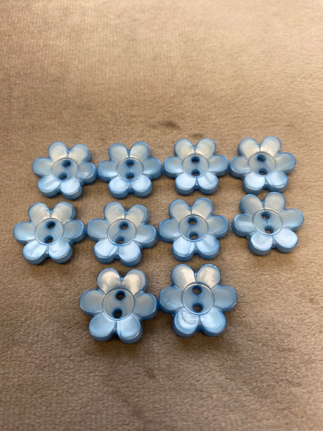 Daisy Buttons Blue Pearly Finish 16mm a Set of 10 - Etsy