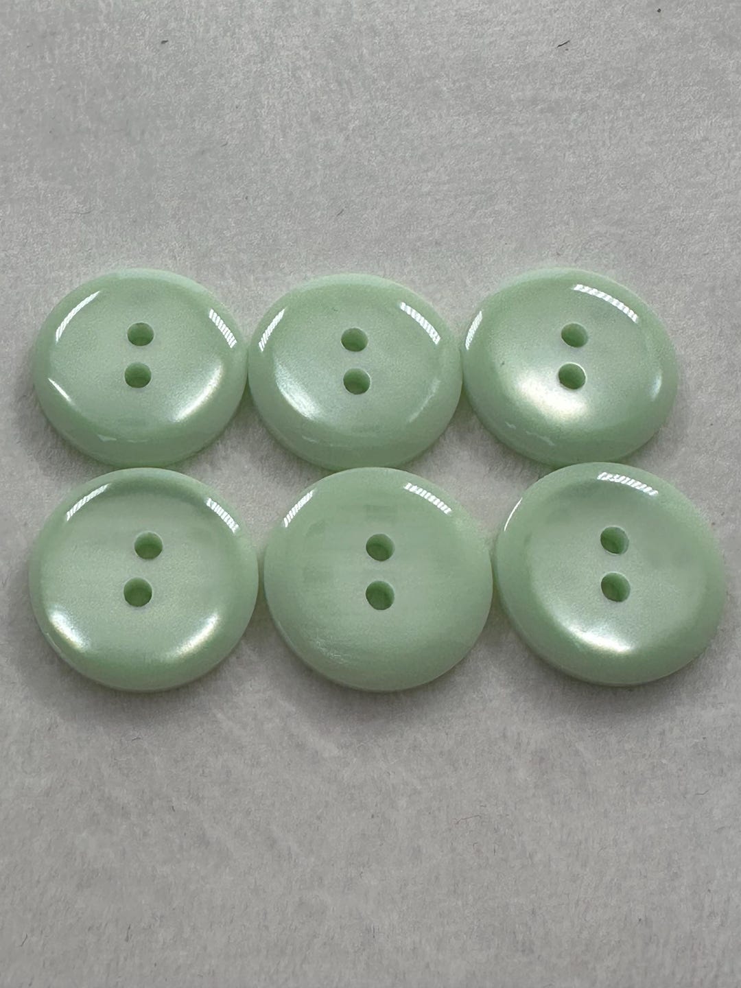Mint Green Buttons 19mm a Set of 6 With a Pearly Finish - Etsy