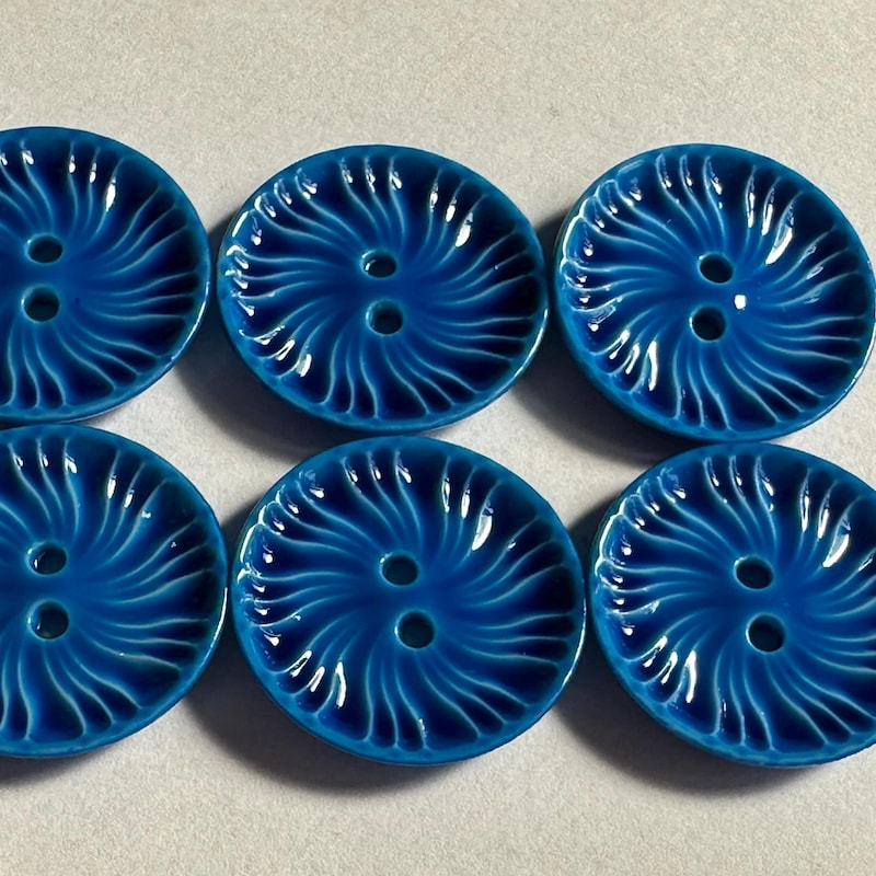 Blue 24mm Buttons - Etsy UK
