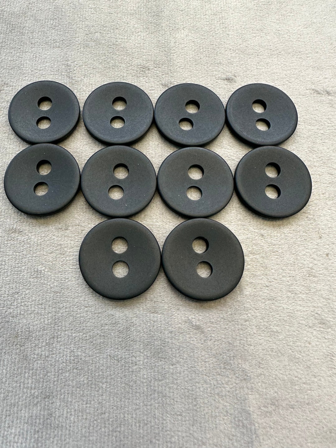 Matt Buttons Black Large Hole Design 25mm a Set of 10 - Etsy
