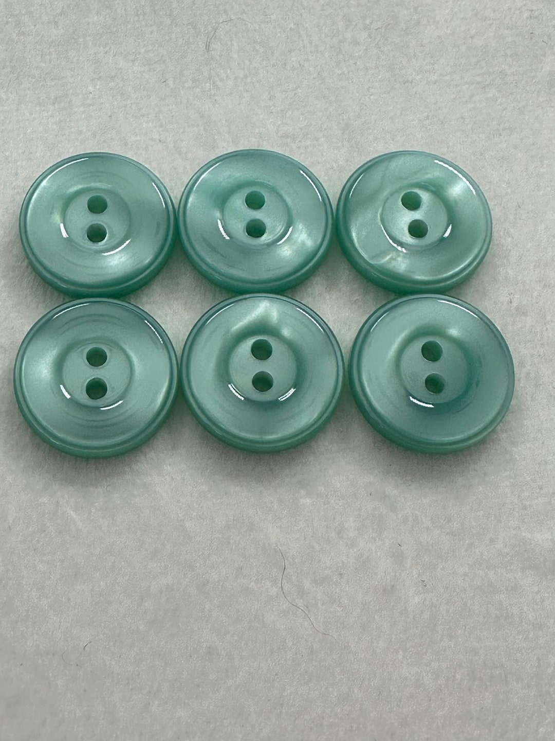 Mint Green Buttons 18mm a Set of 6 With a Pearly Finish - Etsy