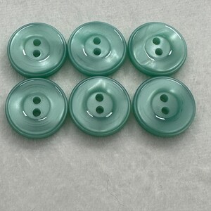 Mint Green Buttons 18mm a Set of 6 With a Pearly Finish - Etsy