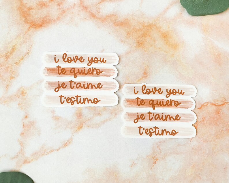I Love You Sticker Multi-language I Love You Sticker | Etsy