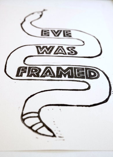 Eve Was Framed hand-printed A5 linocut sold by DanieEriksson | SKU ...