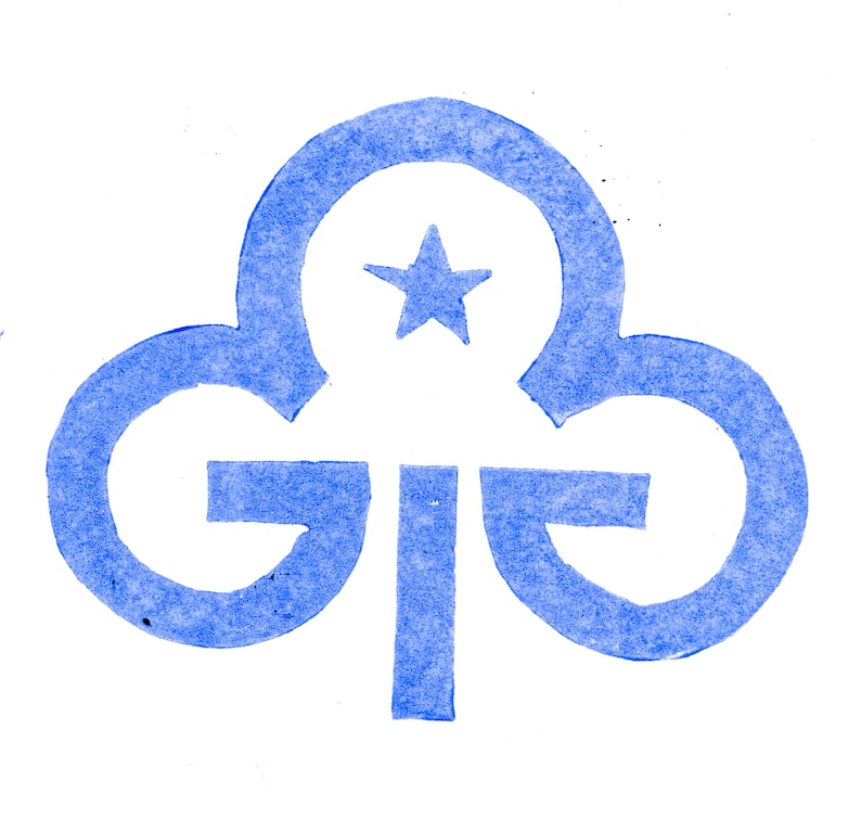 Girlguiding Trefoil Hand-printed Linocut Card - Etsy UK