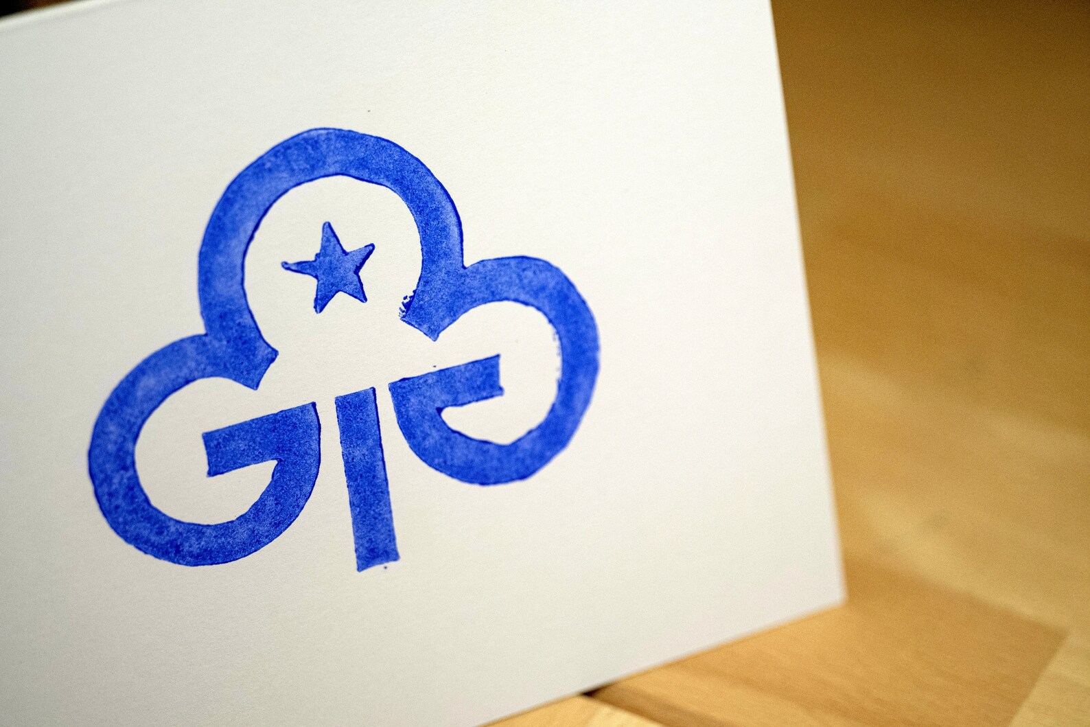 Girlguiding Trefoil Hand-printed Linocut Card - Etsy UK