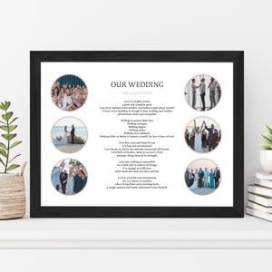 Personalised Use Your Own Photo and Poem Print Custom Made Wedding ...