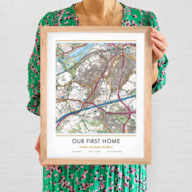 Framed Os Map - Etsy UK