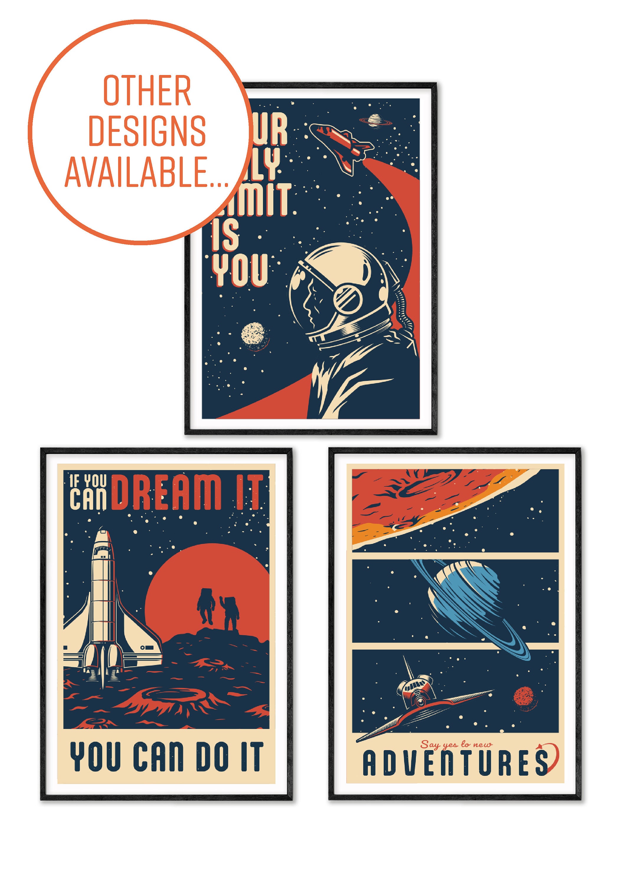 Space Themed 'the Greatest Adventure is What Lies Ahead' Poster ...