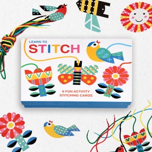 Learn to Stitch Set of 8 Activity Pack Fun Gift Embroidery Arts Crafts ...