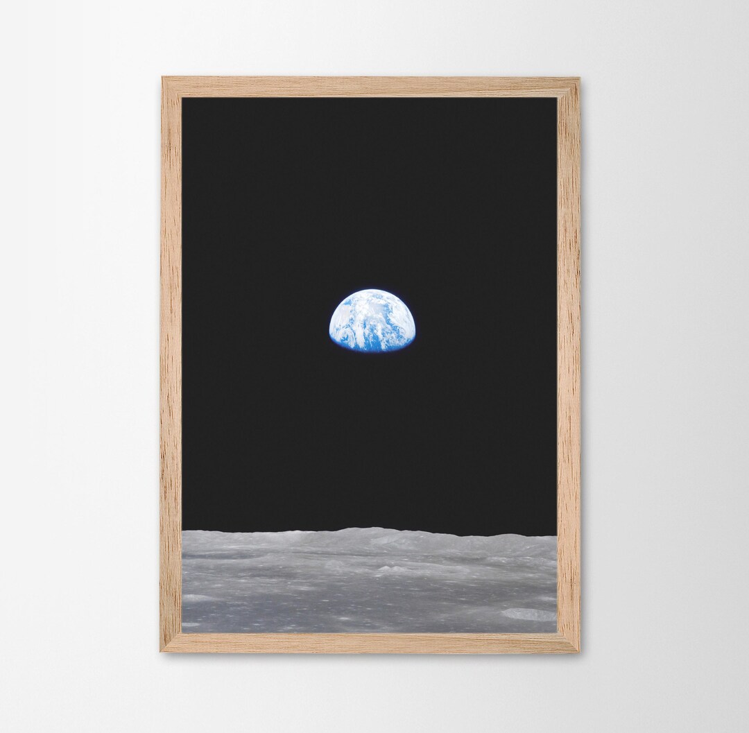 Earthrise Space Poster Print Home Wall Decor Art Universe Apollo Nasa ...