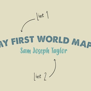 My First World Map Personalised Print - Custom Made Landmark, Animal ...