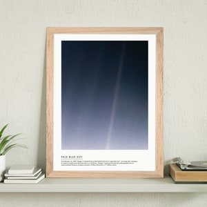Pale Blue Dot Space Poster. Home Wall Decor Office Art Frame NASA Earth ...