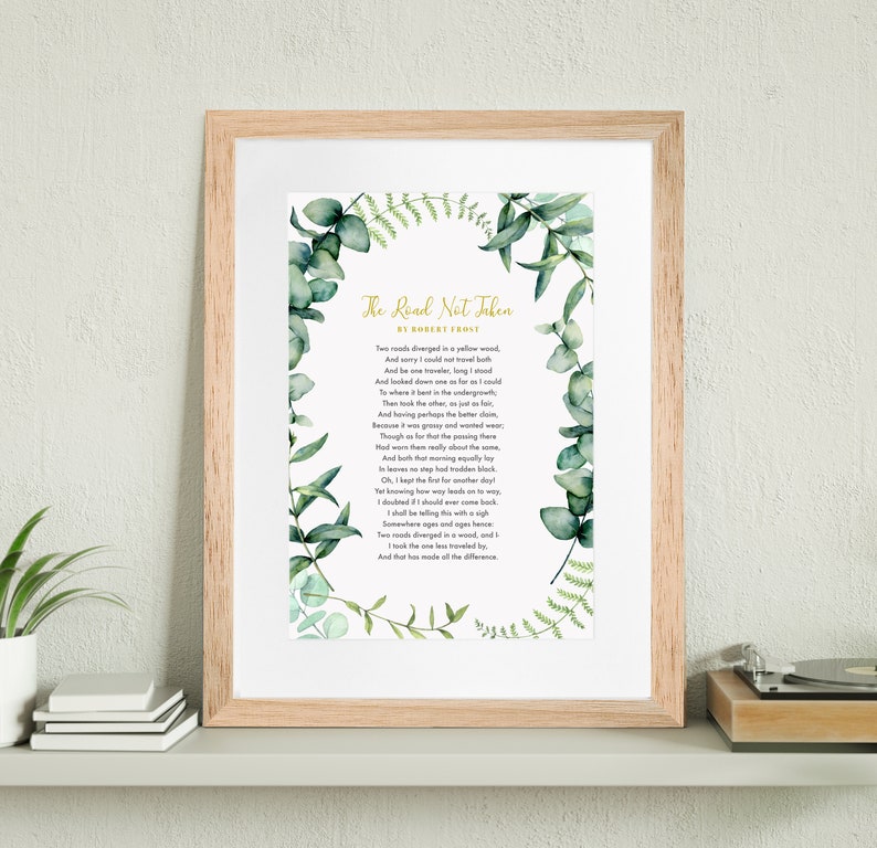 Your Favourite Poem Lyrics Words Personalised Print. Floral - Etsy UK