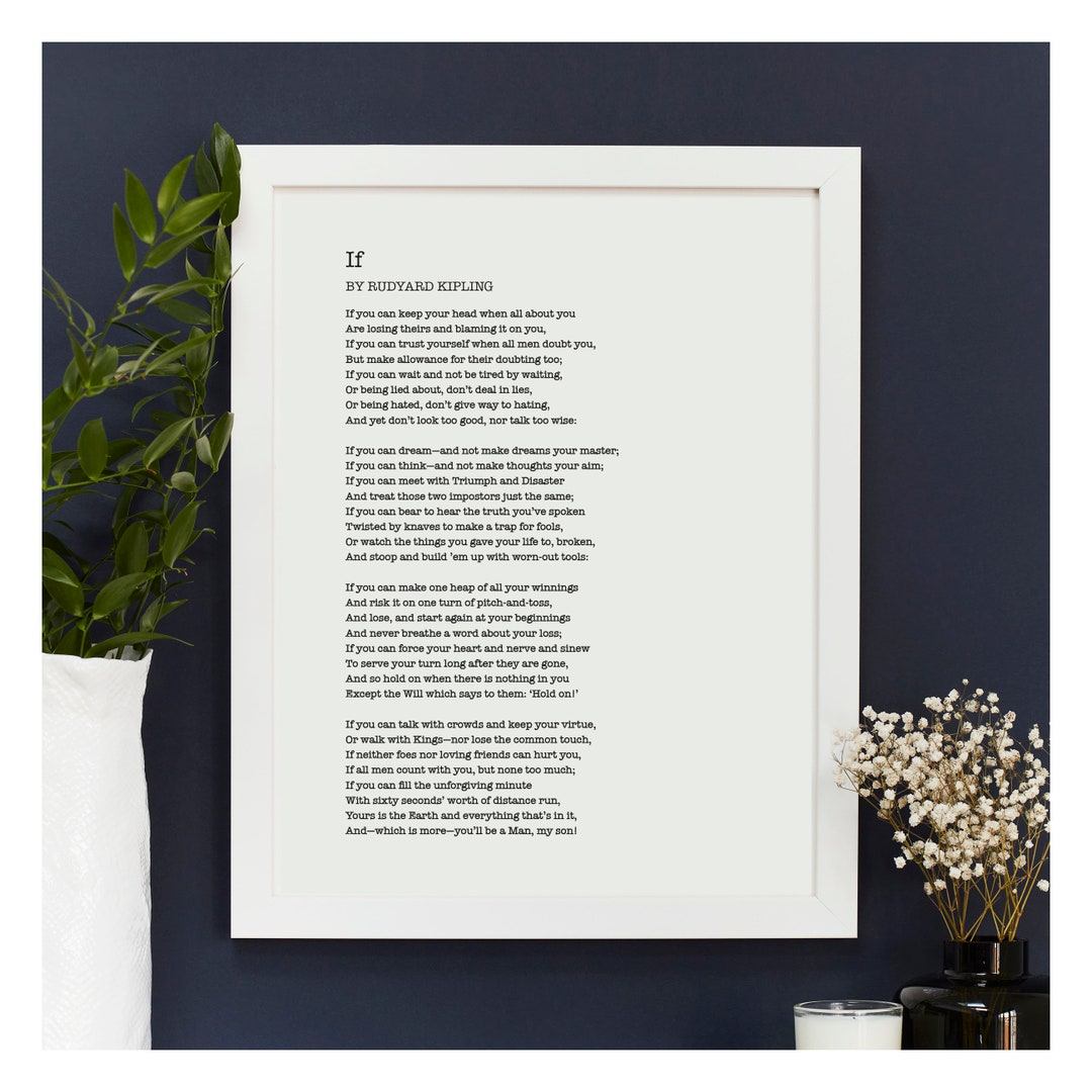 Personalised Black and White Poem Print. Use Your Own Words Typography ...