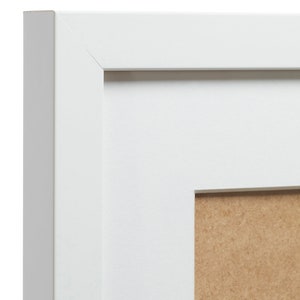 White Wooden Picture Frame With White Mount, Handmade in UK, Sizes A1 ...