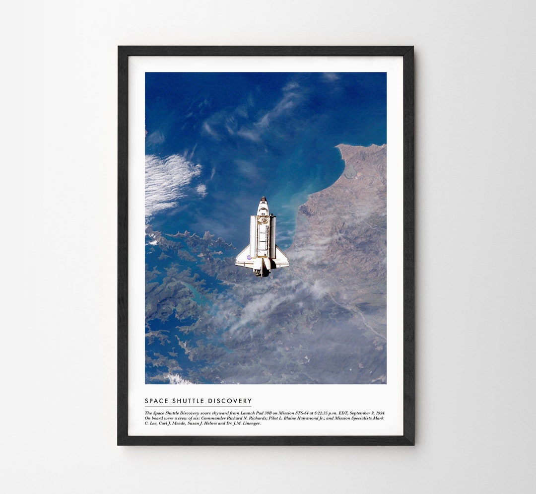 Space Shuttle in Space Poster. Home Wall Decor Office Art Frame NASA ...