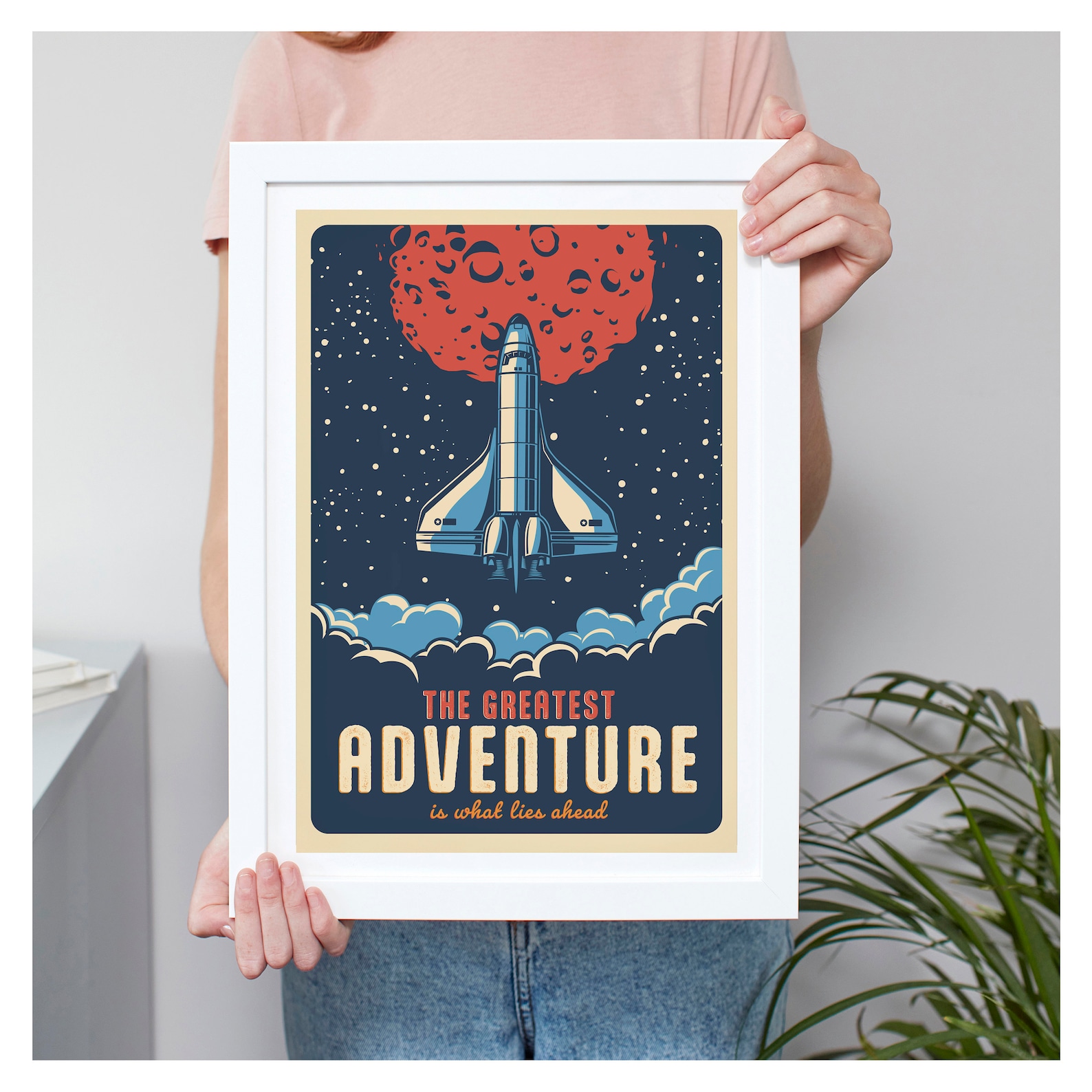 Space Themed 'the Greatest Adventure is What Lies Ahead' Poster ...
