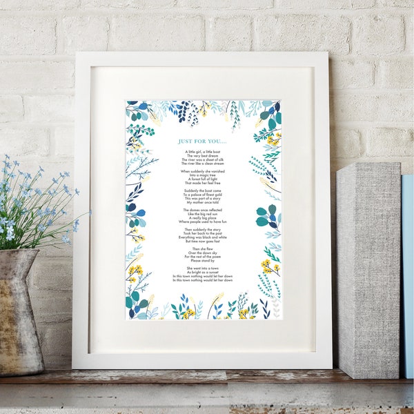 Framed Poem - Etsy