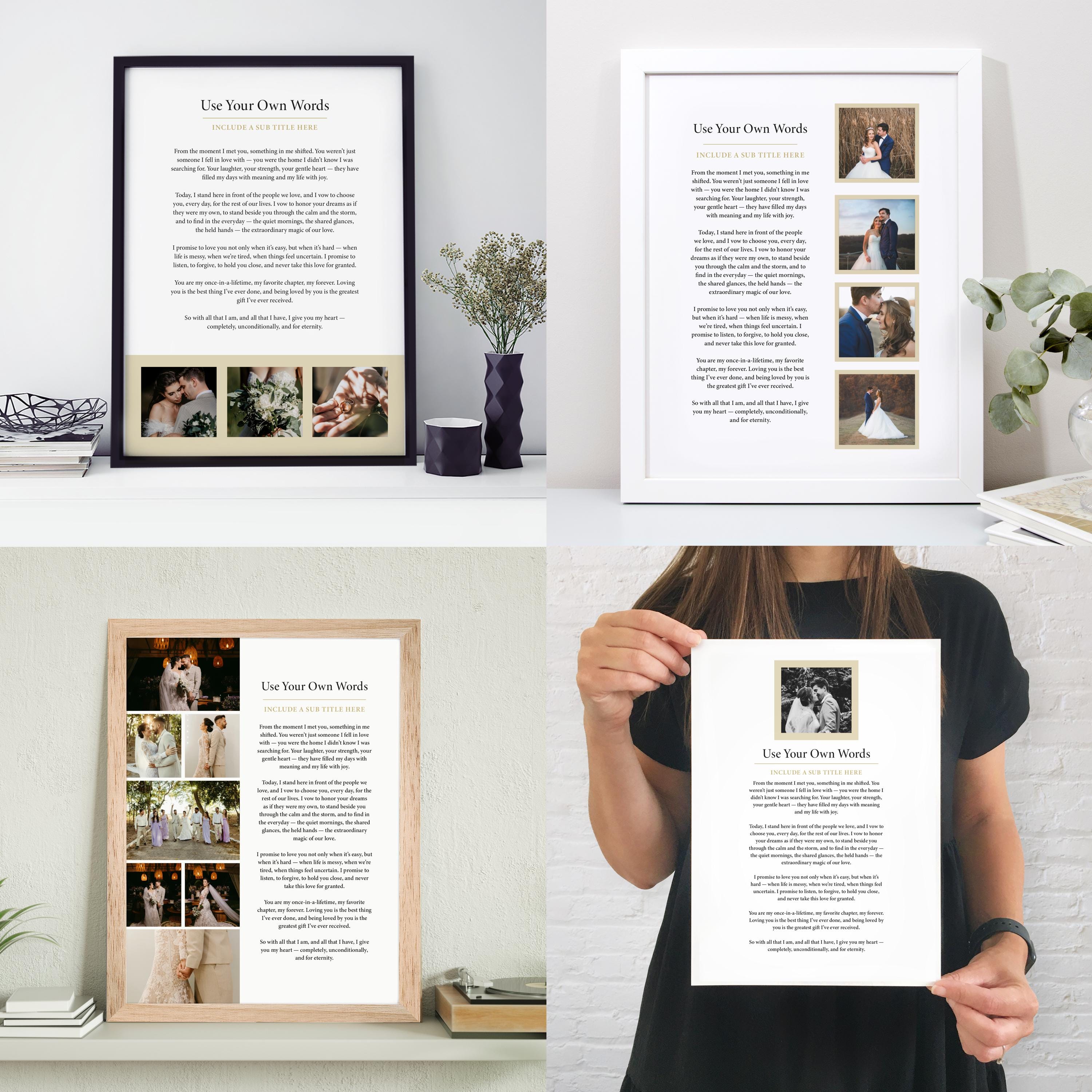 Custom Photo Poem Print: Personalized Wall Art, Family Keepsake - Etsy
