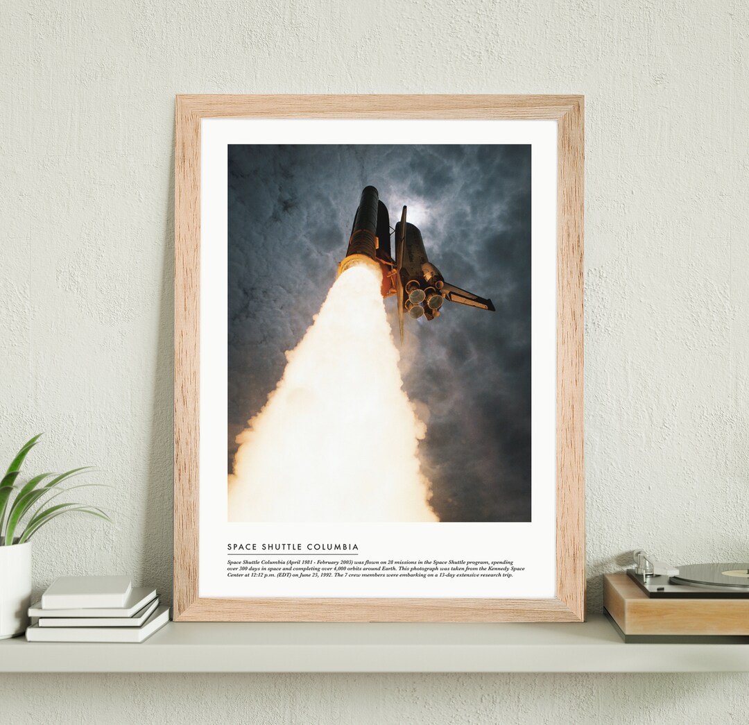 Space Rocket Launch Poster. Home Wall Decor Office Art Frame NASA Earth ...