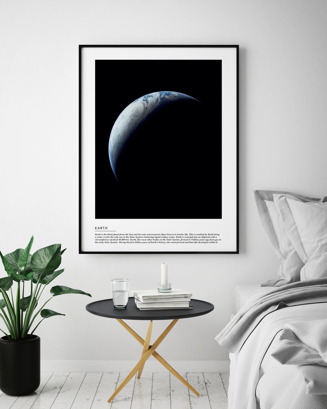 Planet Earth From Space Poster. Home Wall Decor Office Art Frame NASA ...