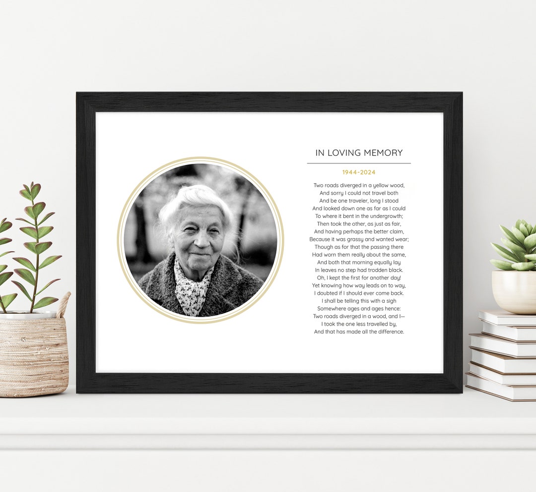Custom Made Personalised Poem Photo Print A4 A3 Baby Funeral Memory ...