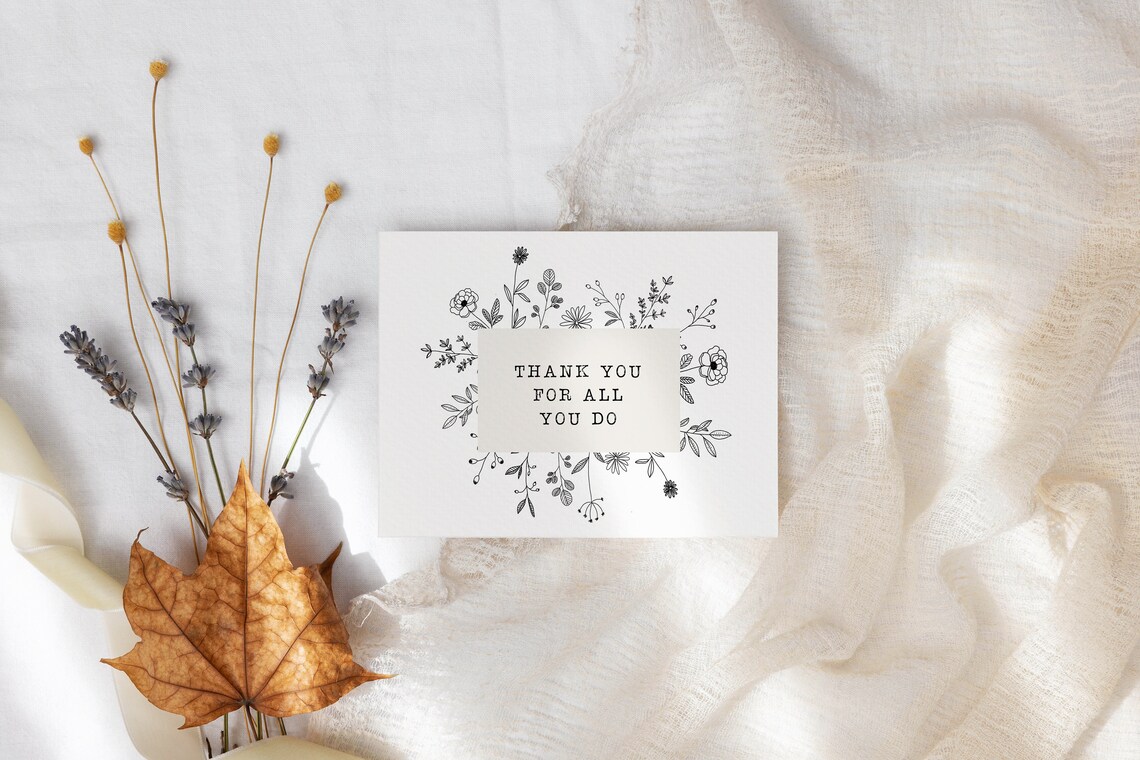 Digital Downloads Thank You Card | Printable Thank You Card PDF | Print ...