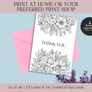 Printable Coloring Thank You Cards | Printable Thank You Cards to Color ...