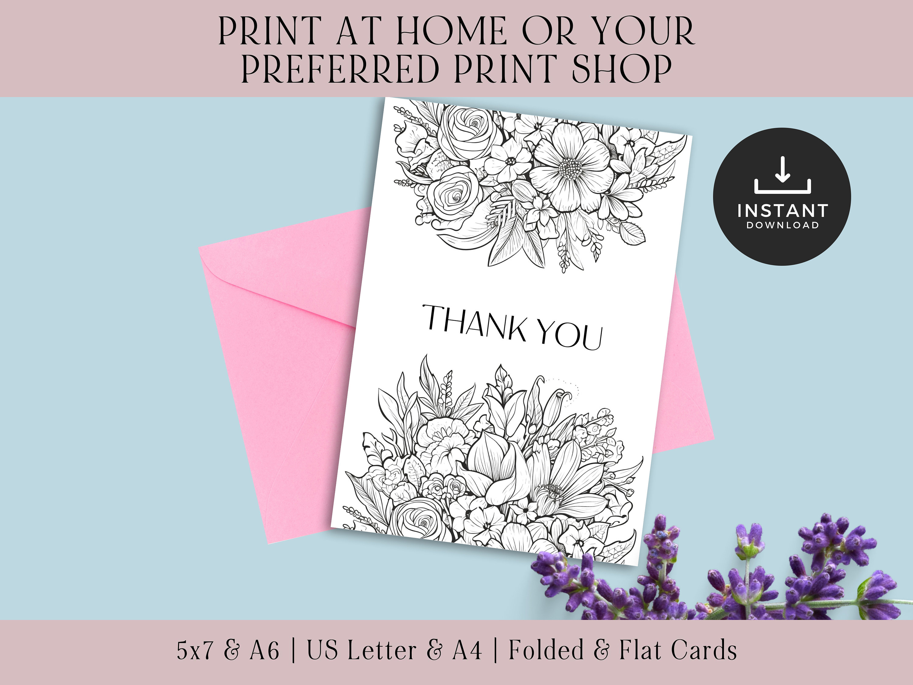 Printable Coloring Thank You Cards | Printable Thank You Cards to Color ...