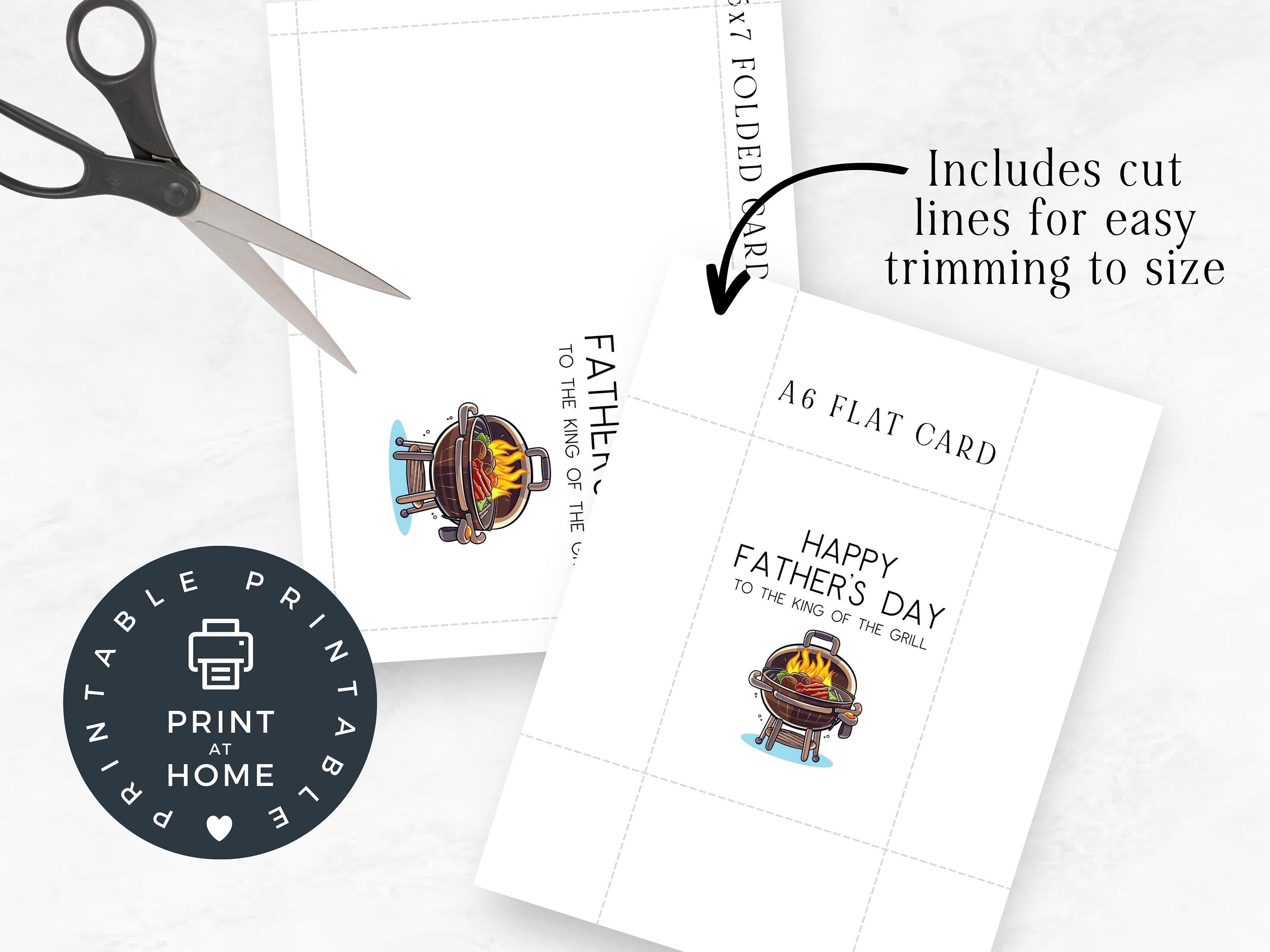 Printable Father's Day Card Funny | Grilling Father's Day Card | King ...