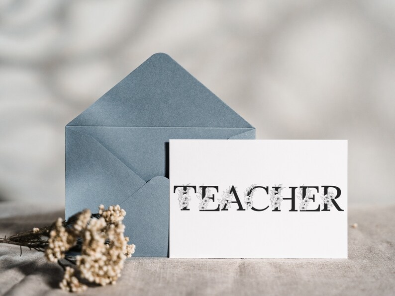 Teacher Appreciation Day Printable Cards Gift for Teacher - Etsy