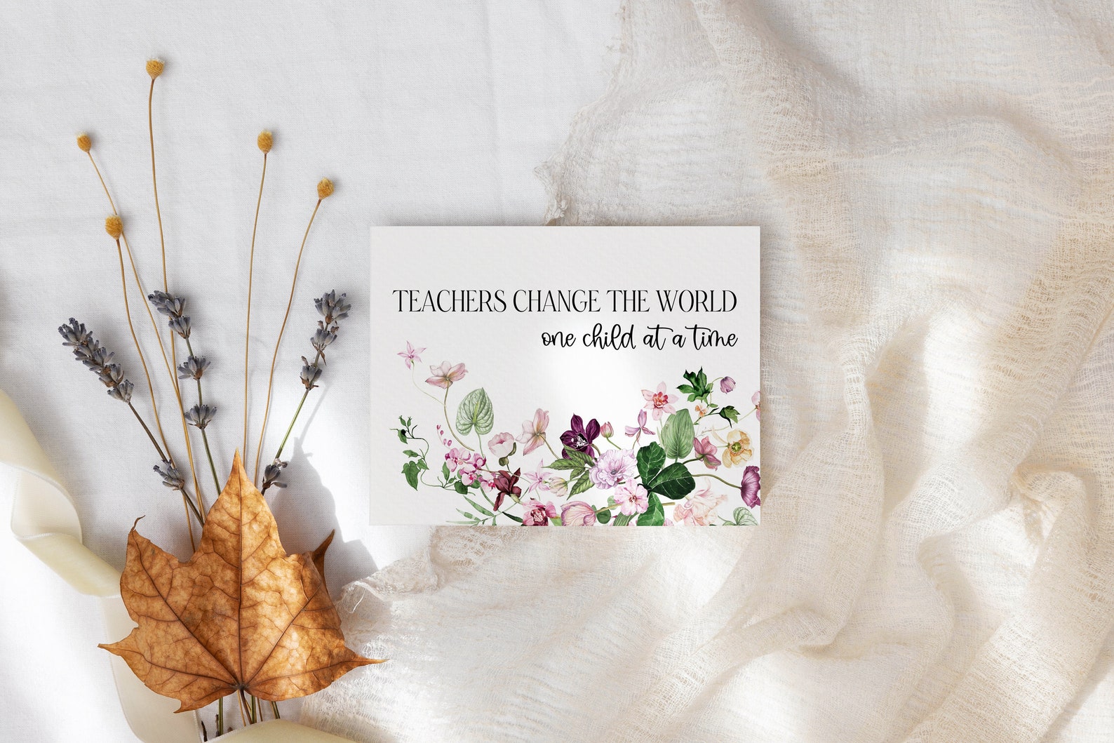 Floral Teachers Day Card | Printable Card for Teacher | Teachers ...