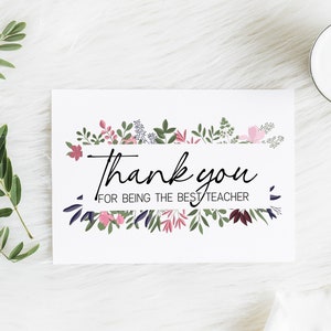 Teacher Appreciation Day Printable Cards | Printable Gift for Teacher ...