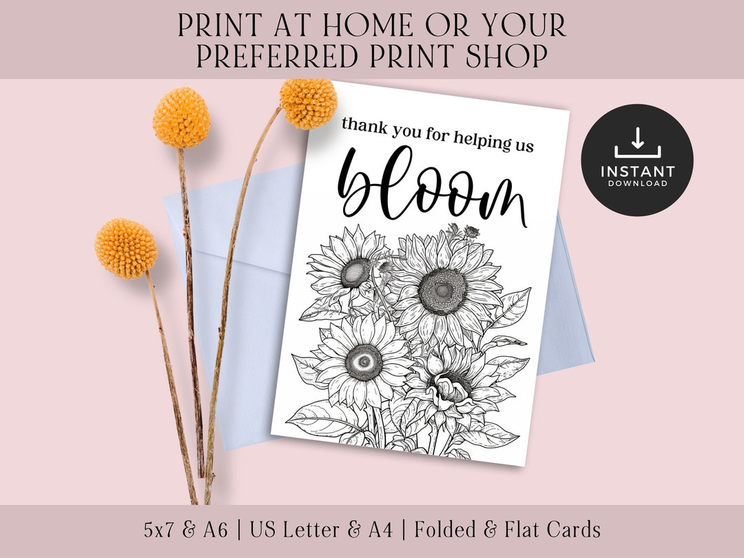 Coloring Thank You Cards for Teachers | Printable Gift for Teacher ...