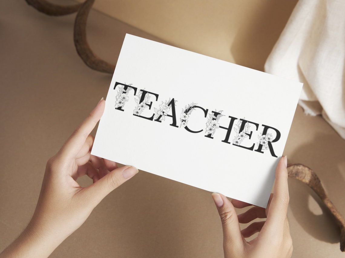 Teacher Appreciation Day Printable Cards Gift for Teacher - Etsy