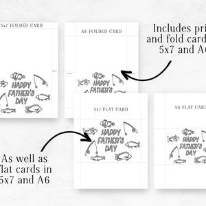 Father's Day Fishing Card to Color in | Printable Fathers Day Card to ...