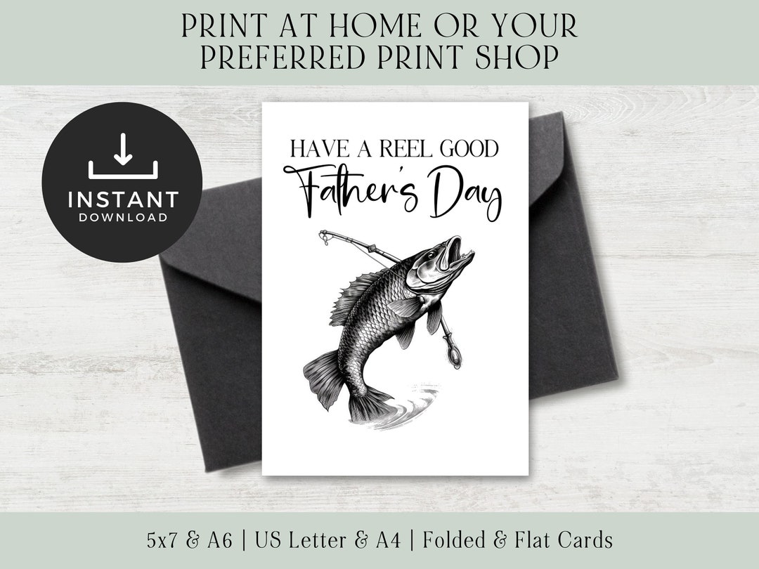 Printable Fishing Father's Day Card | Father's Day Card Printable ...