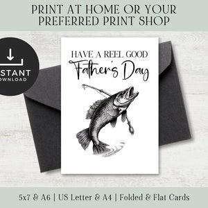 Printable Fishing Father's Day Card | Father's Day Card Printable ...