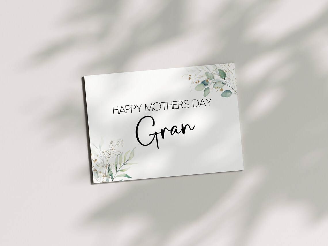 Printable Mothers Day Card for Gran | Printable Mother's Day Card PDF ...