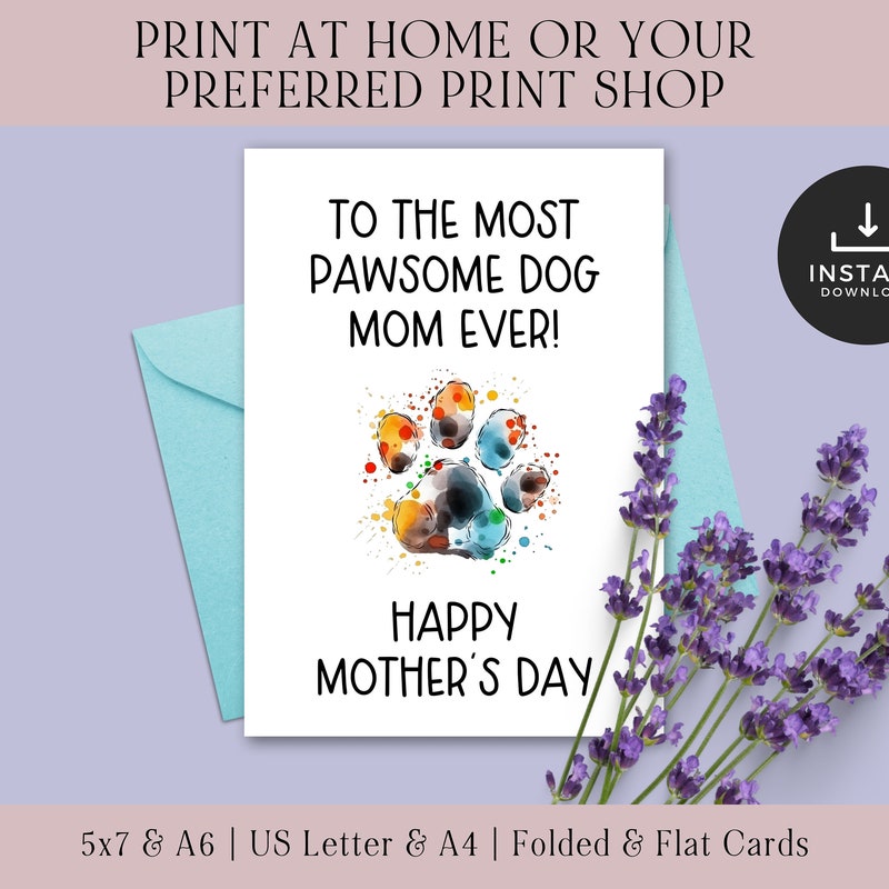 Mothers Day Card for Dog Mum - Etsy