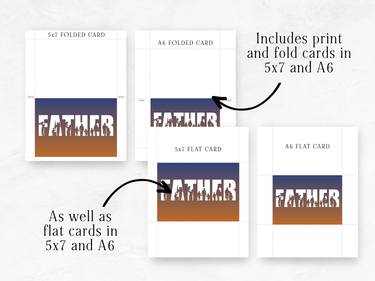Father's Day Card Printable | Foldable Fathers Day Card Printable ...