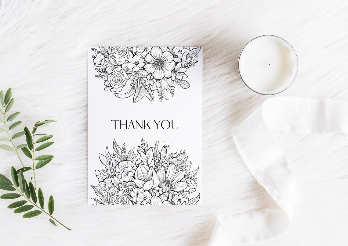 Printable Coloring Thank You Cards Printable Thank You Cards to Color ...