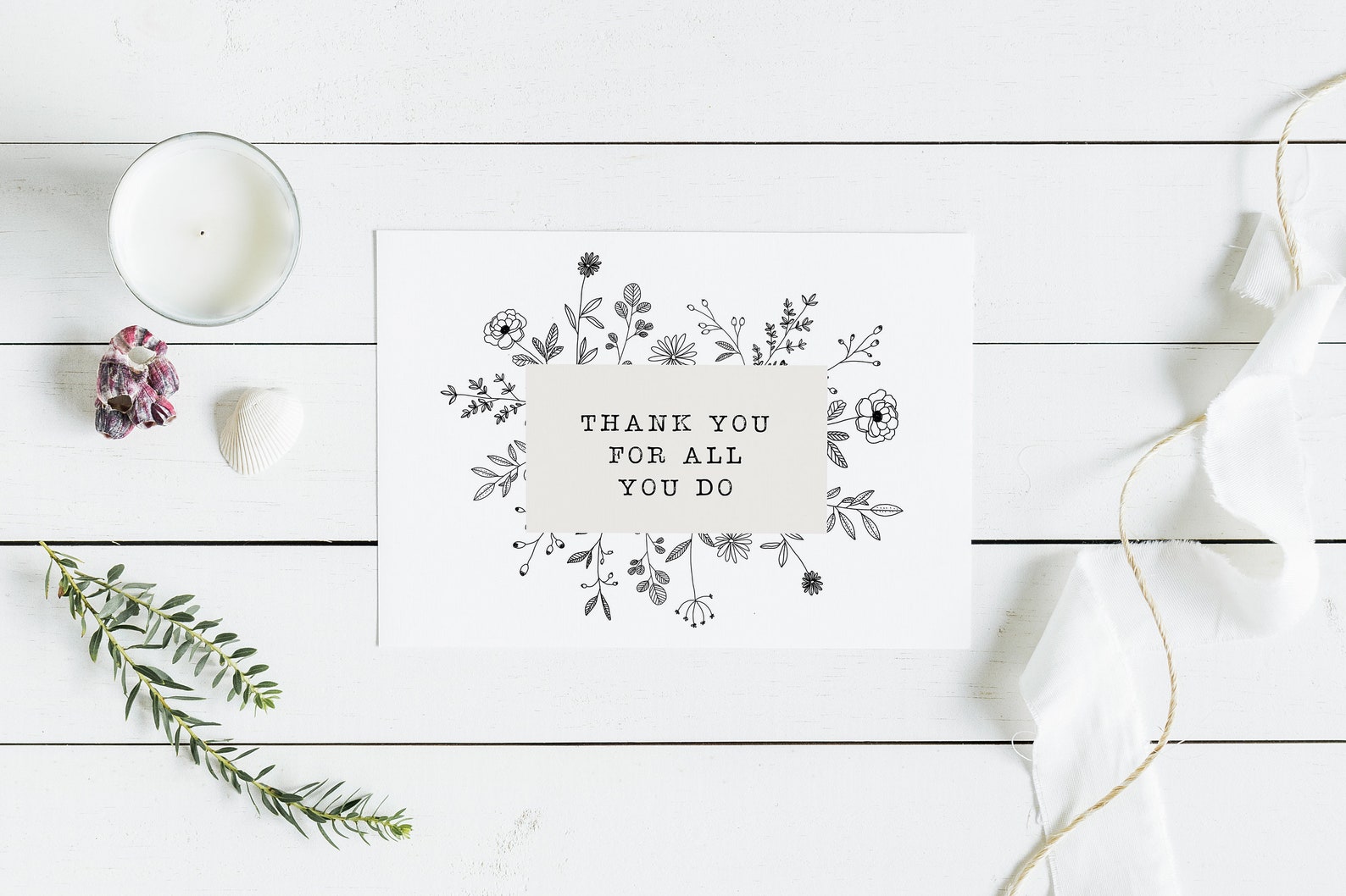 Digital Downloads Thank You Card | Printable Thank You Card PDF | Print ...