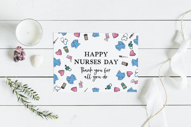 Nurses Day Thank You Card | Thank You Cards for Nurses Week | Nurse ...