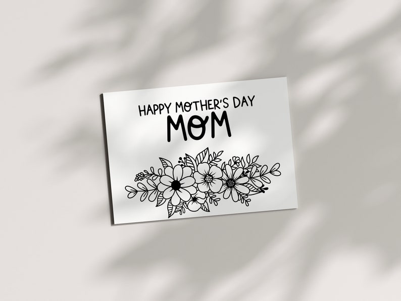 Printable Card for Mum Printable Mothers Day Coloring Cards Print and ...