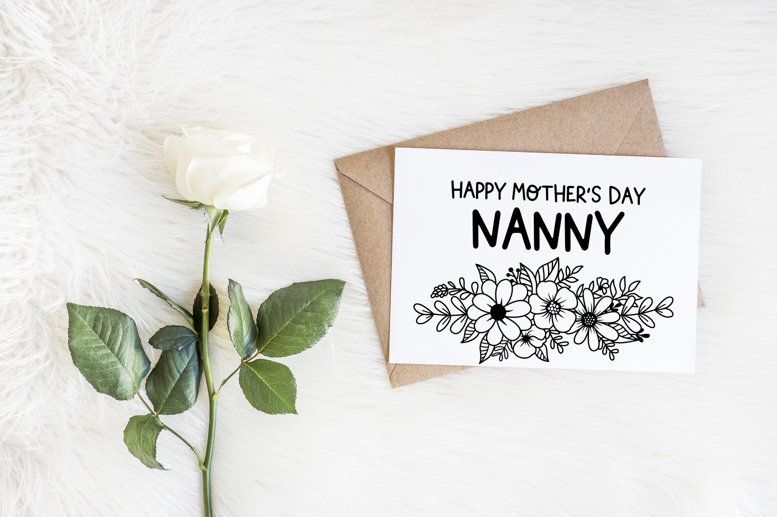 Coloring Mothers Day Card for Nanny | Printable Mother's Day Card ...