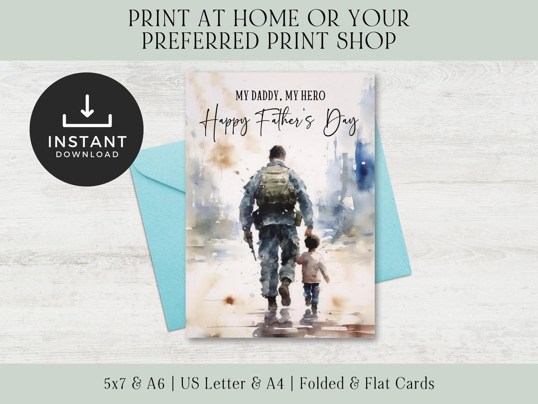 My Daddy, My Hero Father's Day Card | Superhero Father's Day Card ...