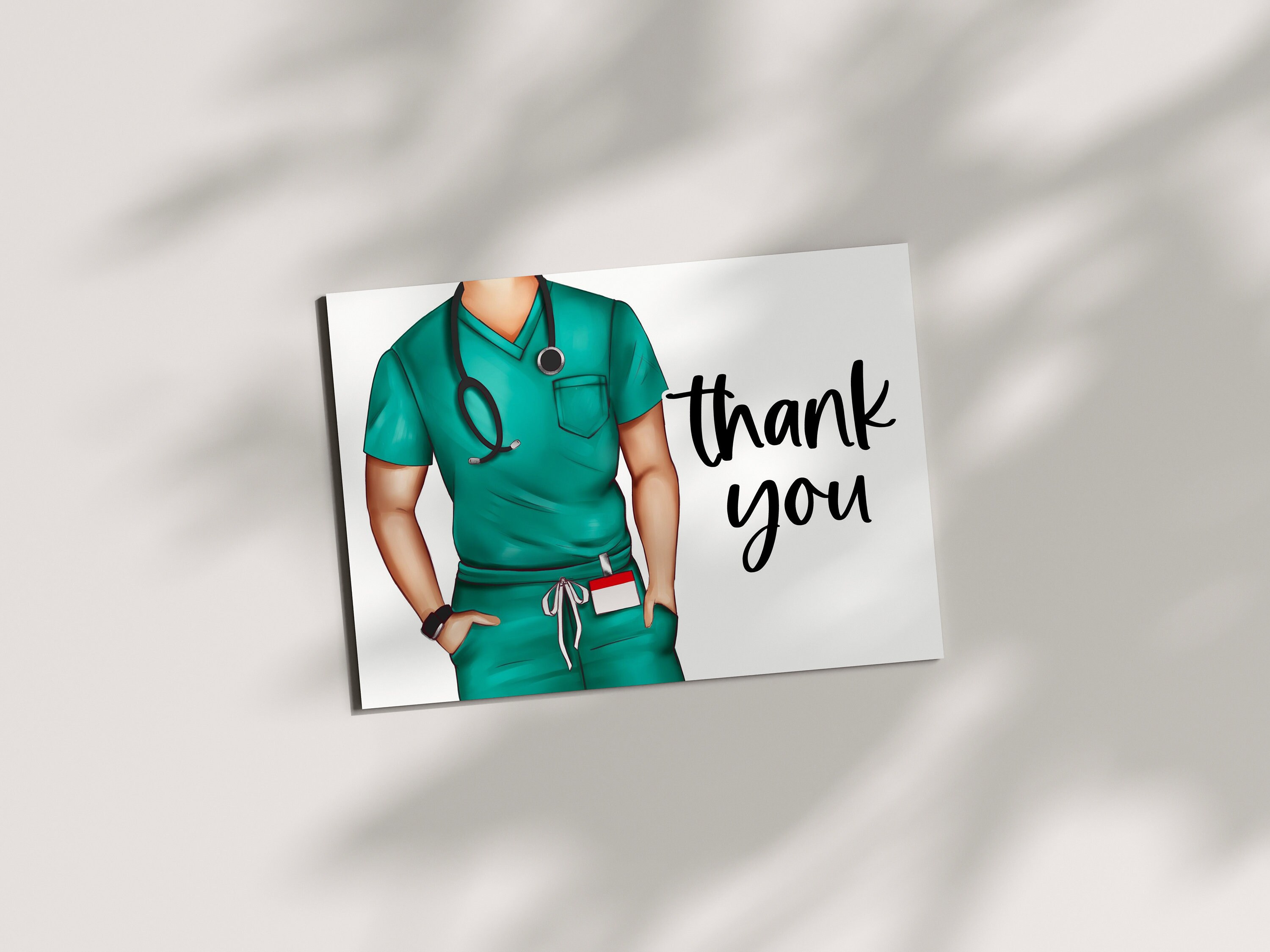 Male Nurse Thank You Cards Printable Bundle | Nurse Week Thank You ...